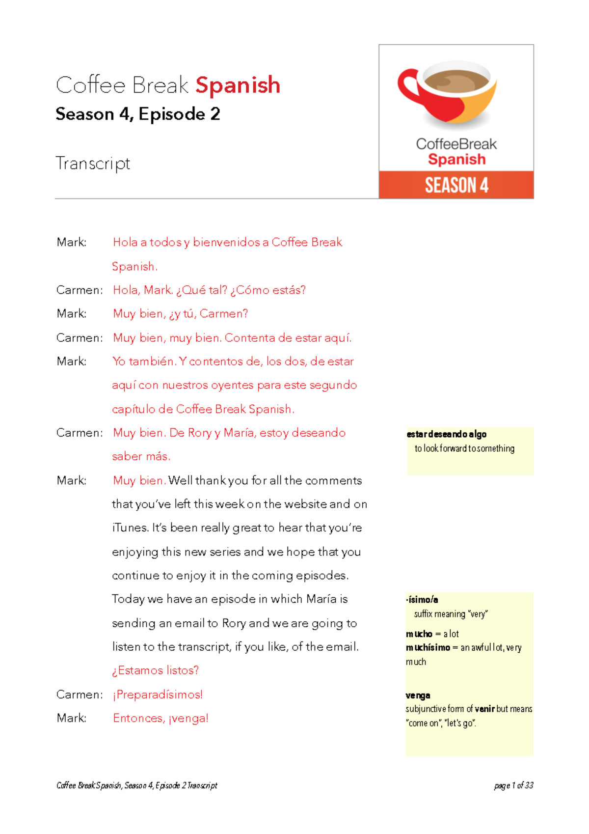 Cbs-402-transcript - Transcript Document for Epsiode 2 of Coffee Break ...