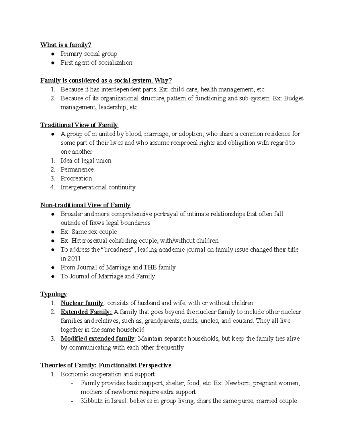 Sociology Chapter 11 Family - SOCL 2001 - LSU - Studocu