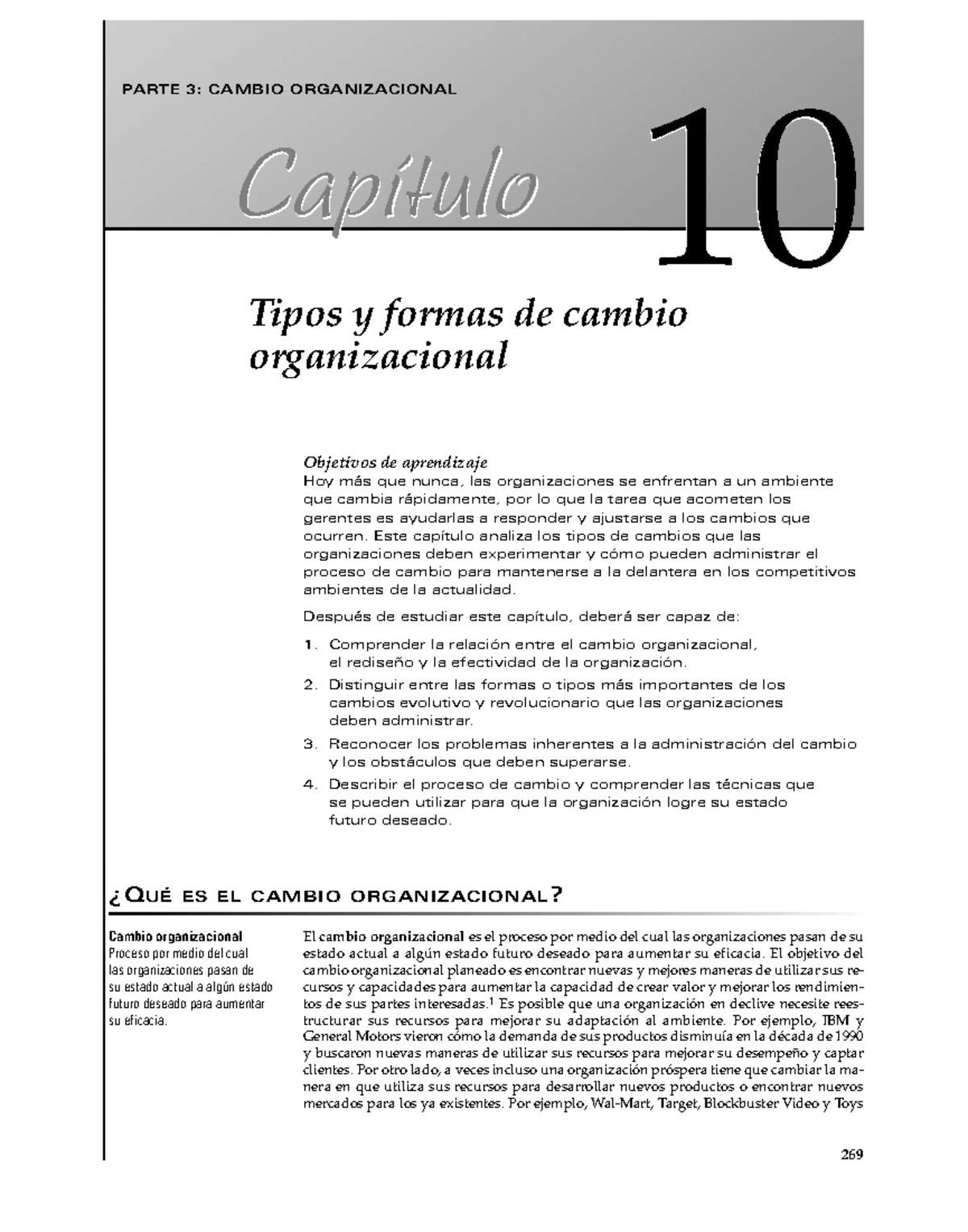 Capitulo 10 Tipos y formas de cambio organizacional - Capítulo 1010 ...
