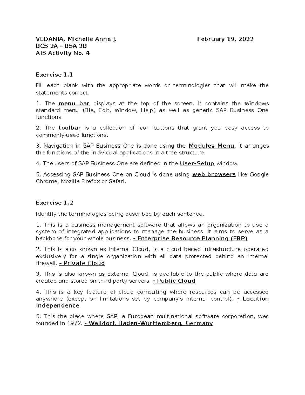 Prelims - A4 - Fill each blank with the appropriate words or ...