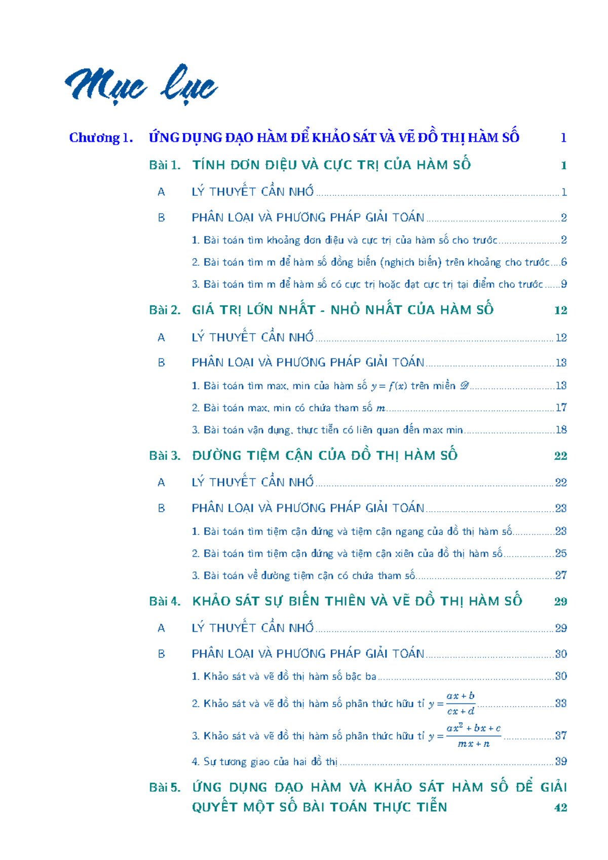 LVH BÀI TẬP HÀM SỐ ĐỀ BÀI - eddnilinedcoedeeep - MuÂc luÂc 2. Khảo sát và vẽ đồ thị hàm số phân ...