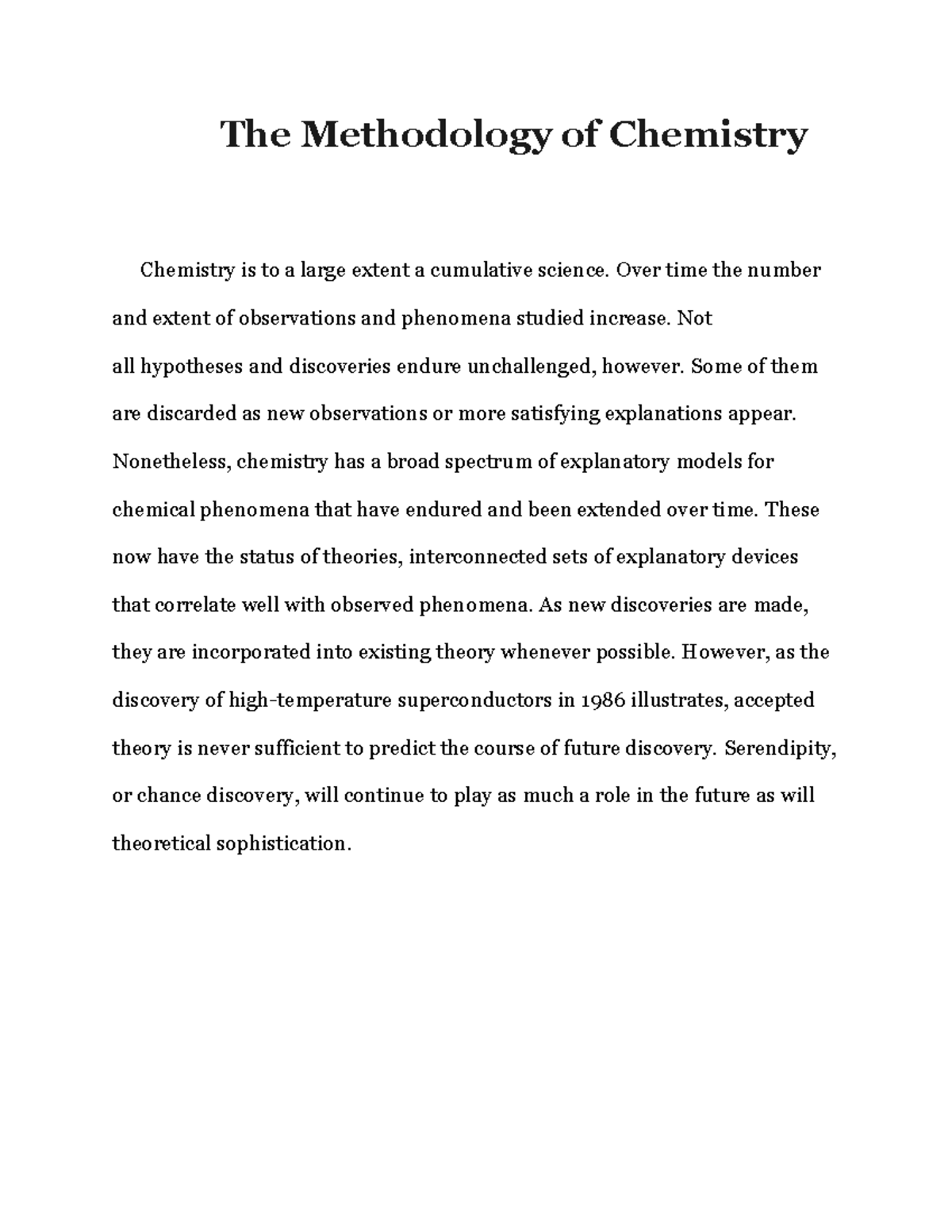 CHE 10 The Methodology of Chemistry - The Methodology of Chemistry ...