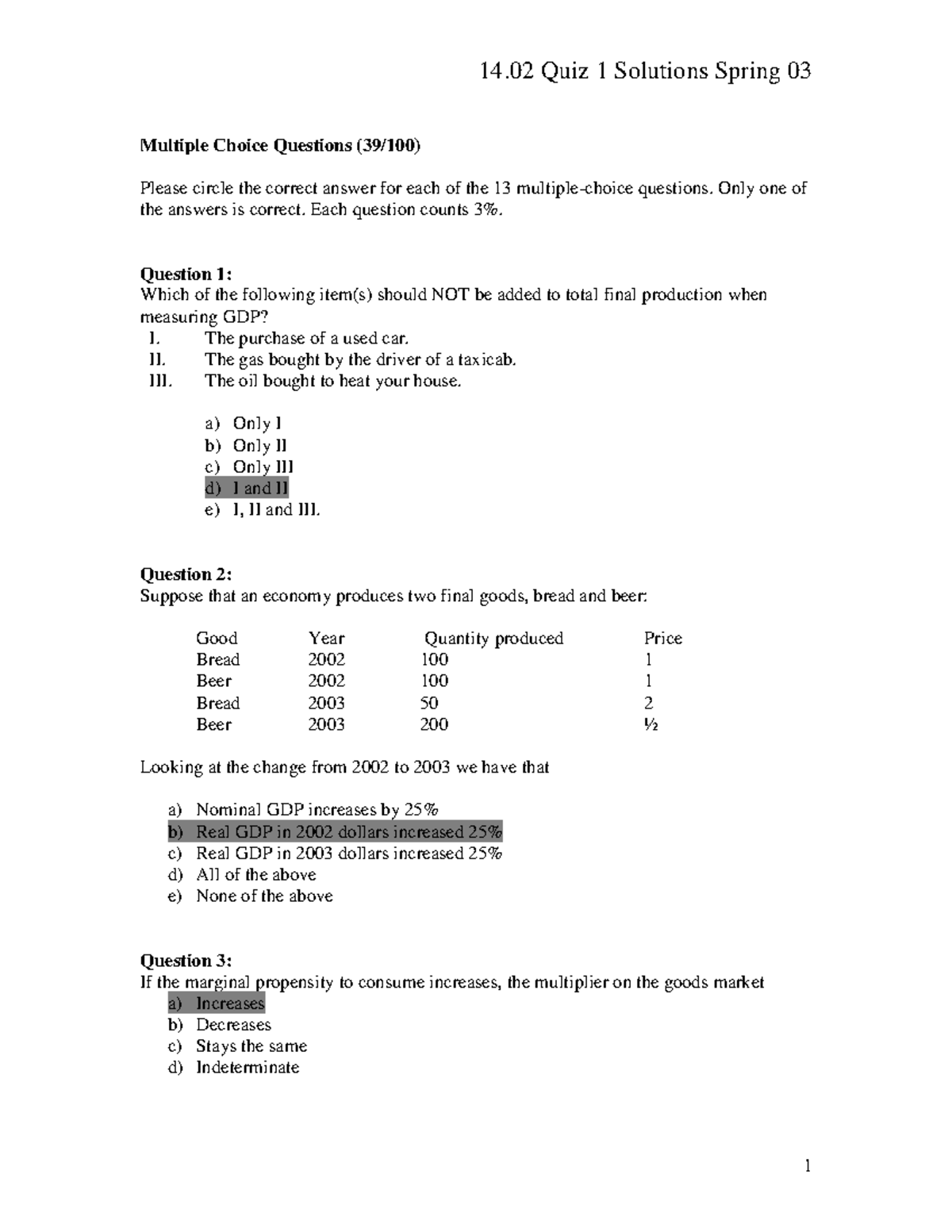Set 2 - Multiple Choice Questions and Long Question - Multiple Choice ...