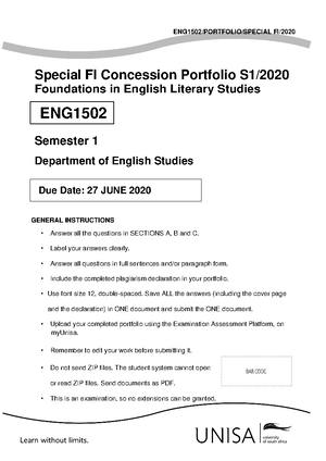 Assignment 1 Eng1502 - Eng 1502 Assignment 1 Semester 1 Eugene ...