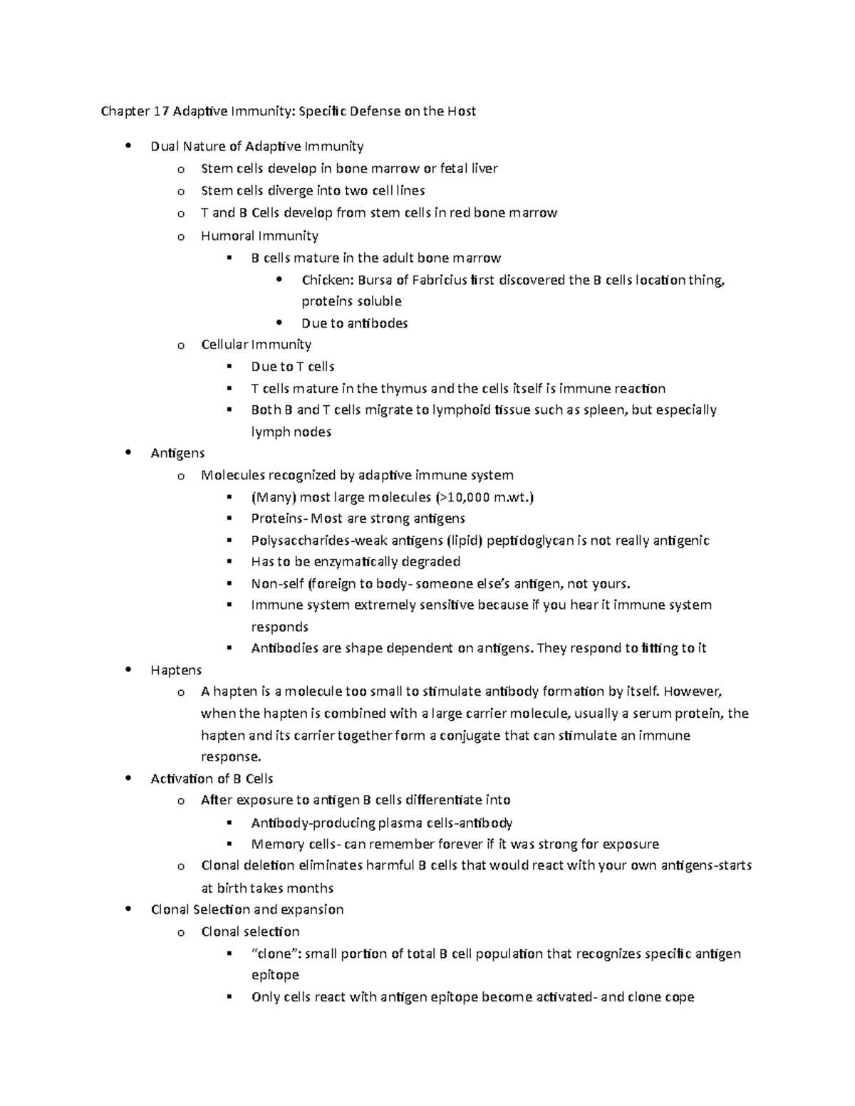 Exam 4 - study guide 2 - Lecture notes Exam 4 Material - Chapter 17 ...