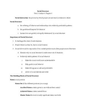 Unit 2 Chapter 5 Culture - Culture Unit 2 Outline 5 Chapter 3 Culture ...