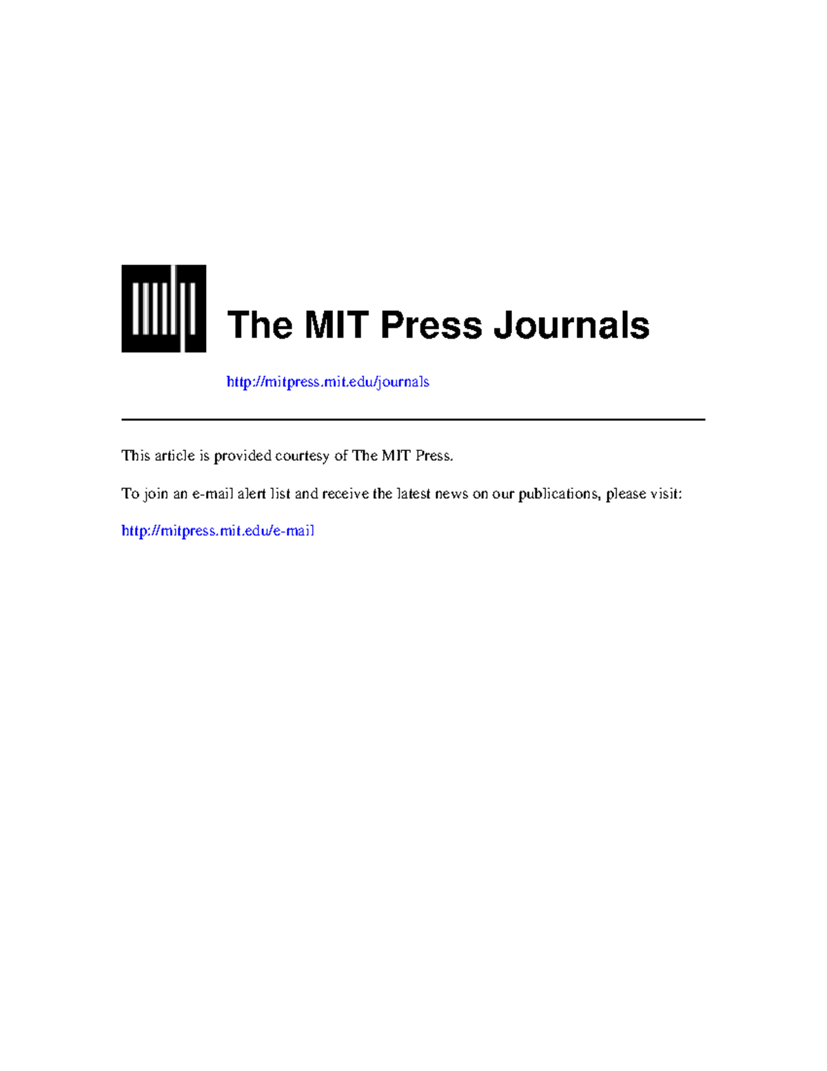 The MIT Press Journals - Automatic Construction of Parallel ...