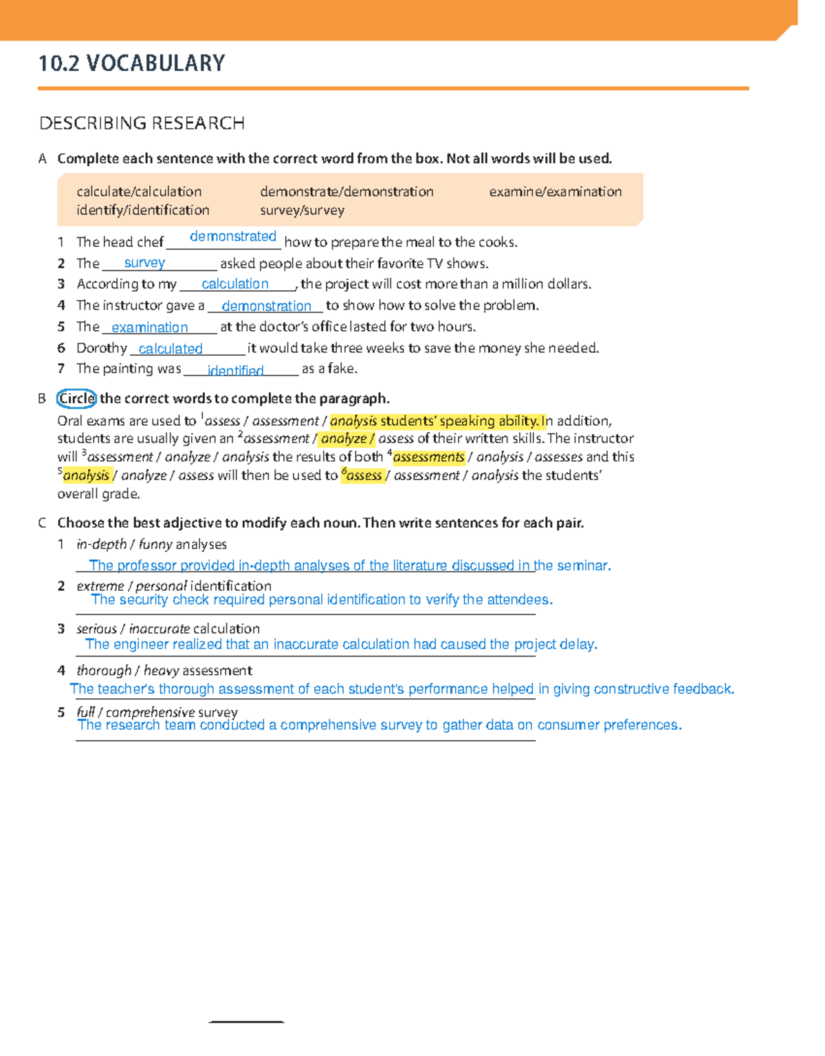 BUS Program Evolve 5 Lesson Plan 10 Handout 2 - DESCRIBING RESEARCH A ...