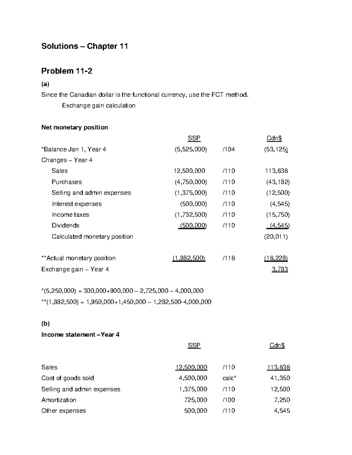 Solutions – Chapter 11 - Solutions – Chapter 11 Problem 11- (a) Since the Canadian dollar is the ...