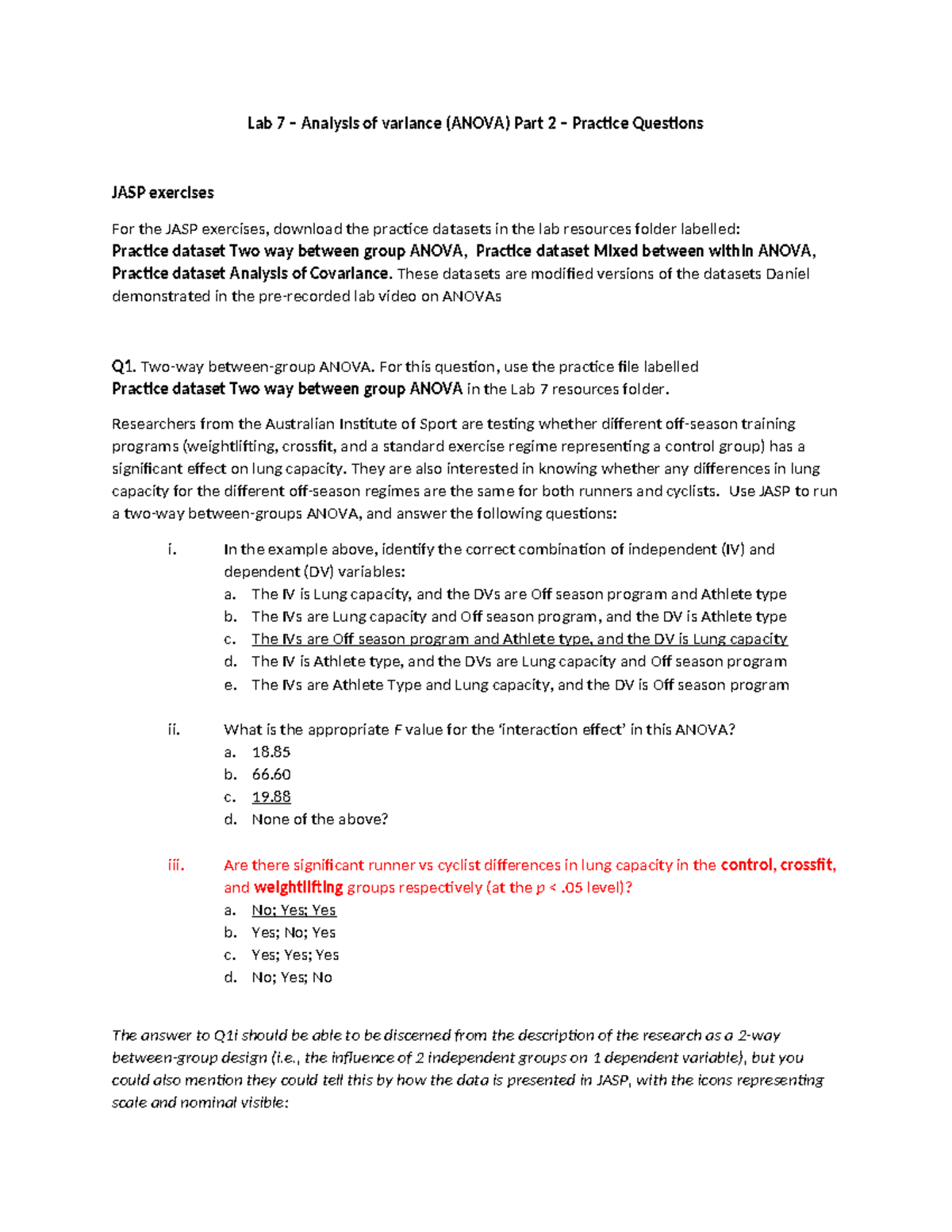 Practice questions answers- notes - Lab 7 – Analysis of variance (ANOVA ...