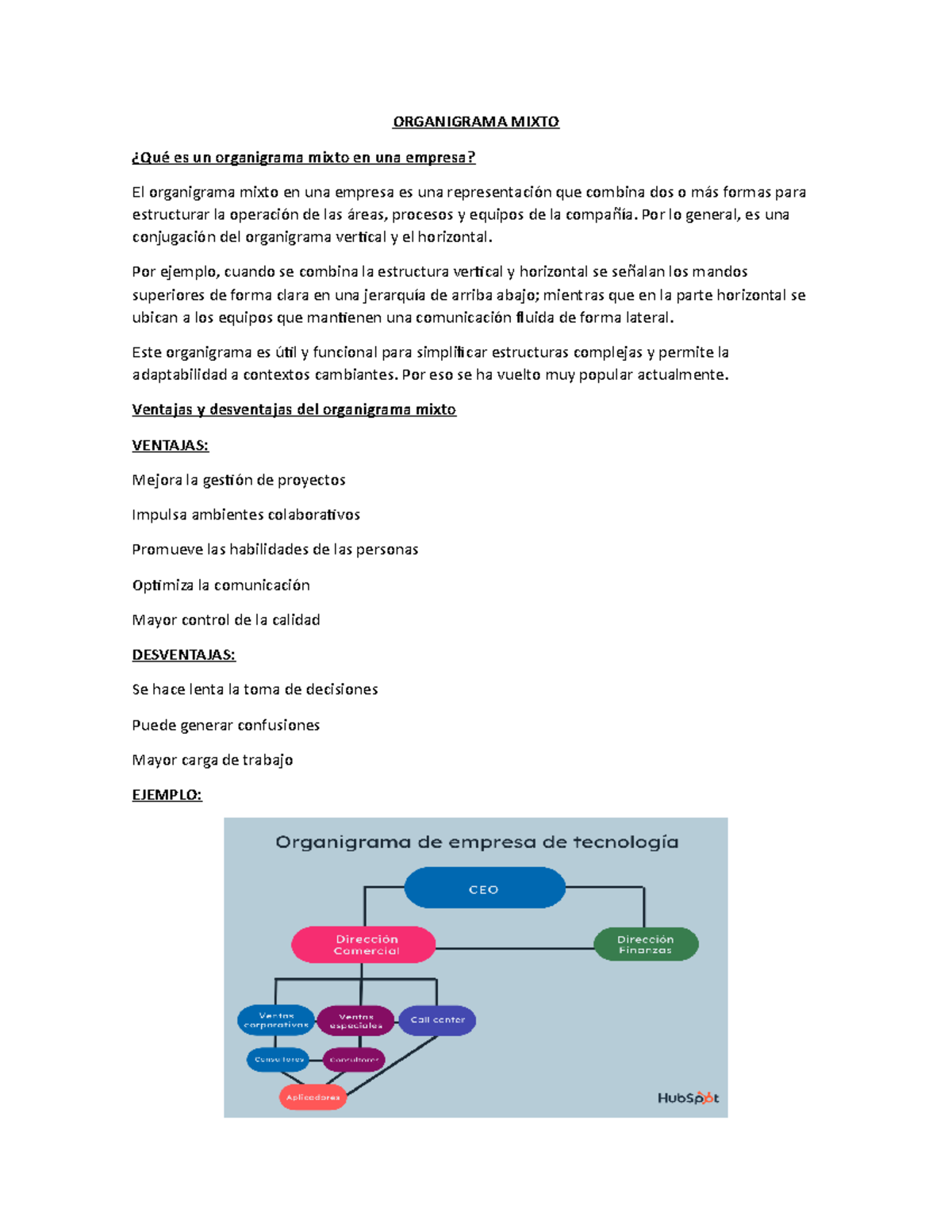 Organigrama Mixto - ORGANIGRAMA MIXTO ¿Qué es un organigrama mixto en ...