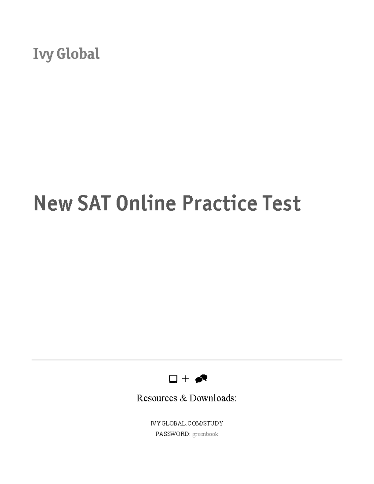 Ivy Global Online Test - Practice test - Ivy Global New SAT Online ...