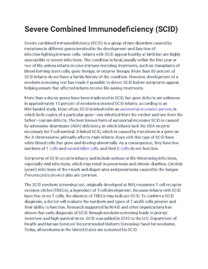 What is severe combined immunodeficiency (SCID) - The immune system ...
