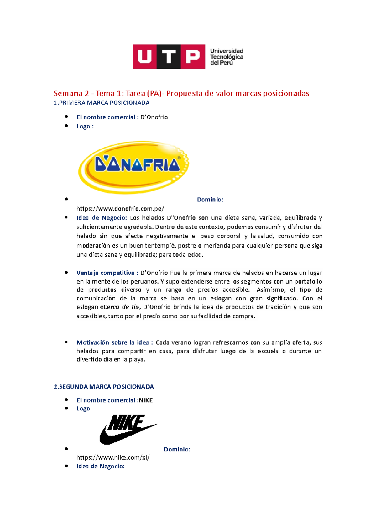 Marcas posicionadas 1 - com/ Idea de Negocio: Los helados D"Onofrio son ...