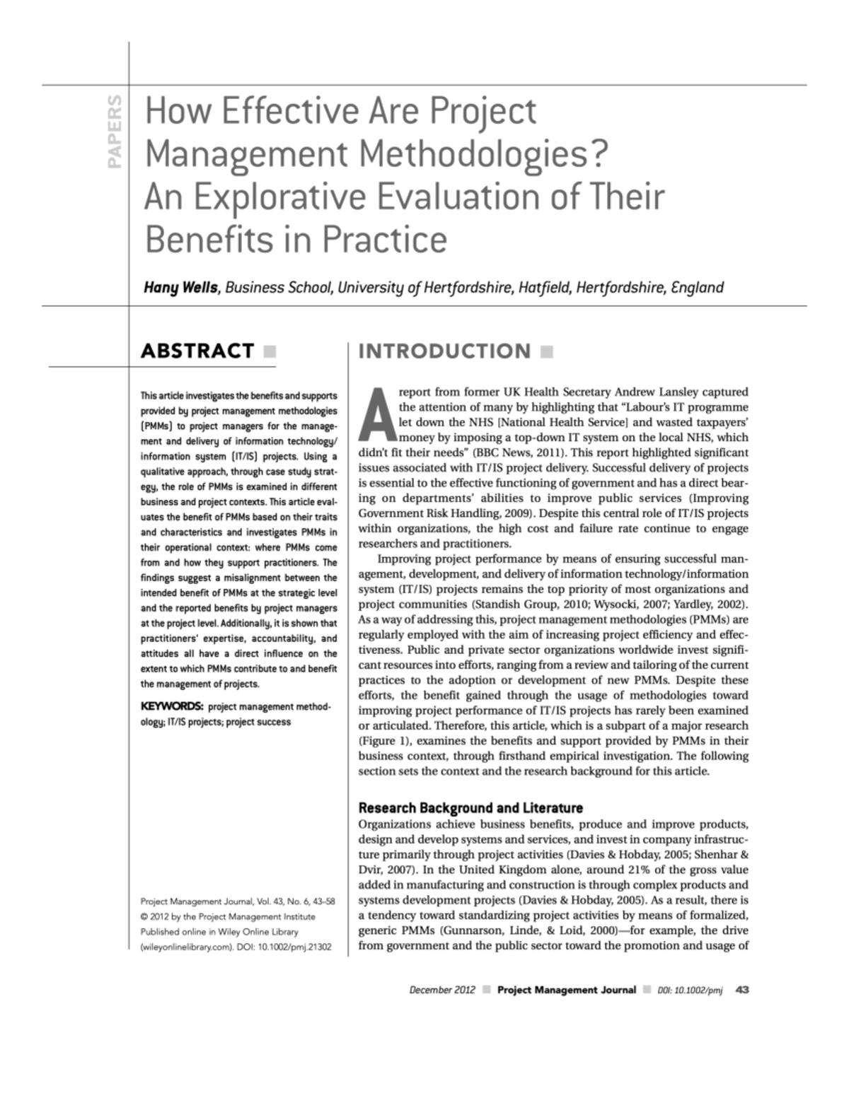 How Effective Are Project Management Methodologies An Explorative ...