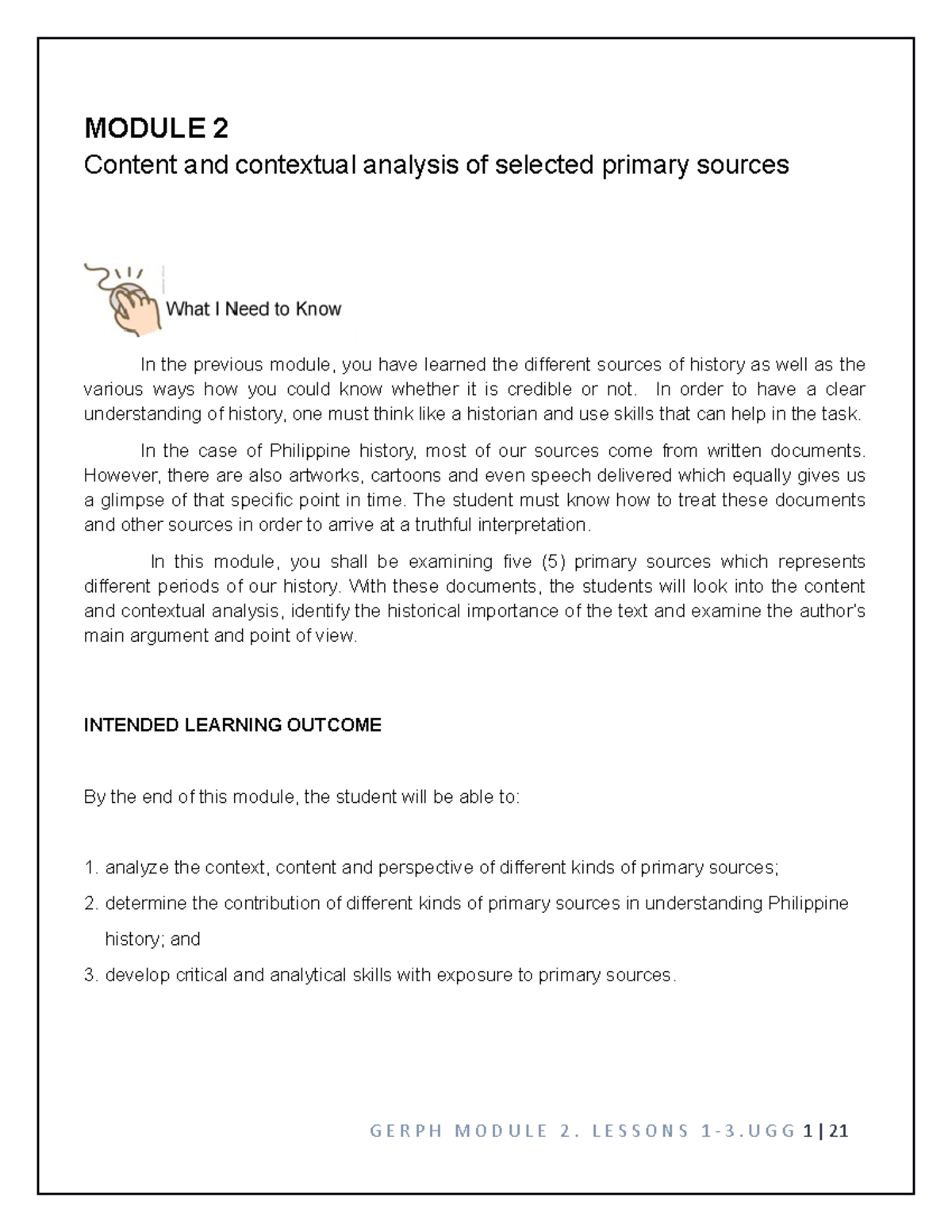 Gerphmodule 21TO3 - i love you - MODULE 2 Content and contextual ...