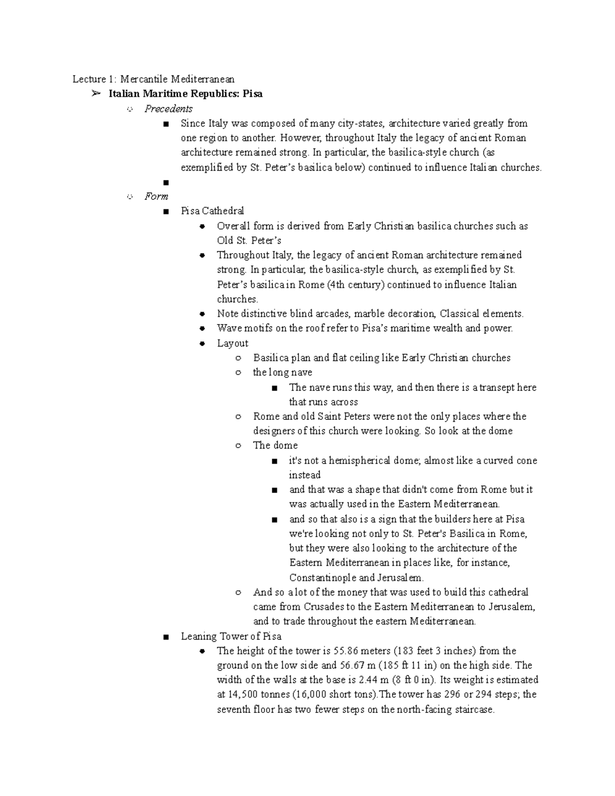 Cal Poly Arch 218 History of Architecture Middle Ages-18th Century ...