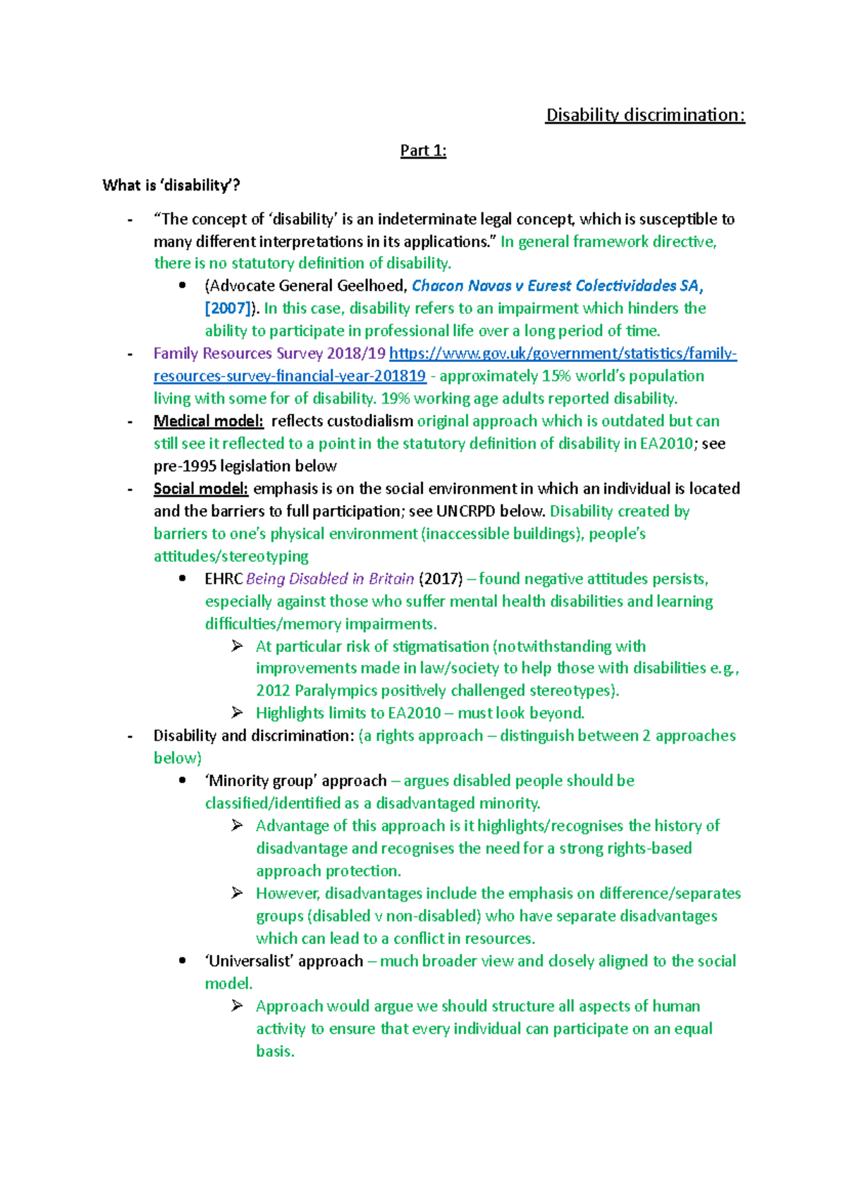 Disability discrimination - Disability discrimination: Part 1: What is ...