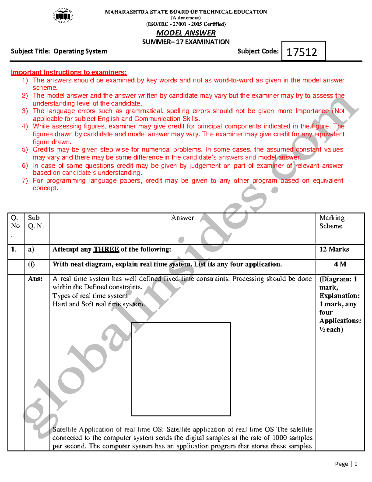 2017 Summer Model Answer Paper - (Autonomous) (ISO/IEC - 27001 - 2005 ...