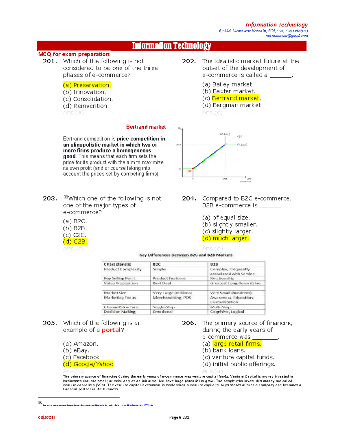 IT MCQ - ICAB CL - By Md. Monowar Hossain, FCA,CISA, CPA,CPFA(UK) md ...