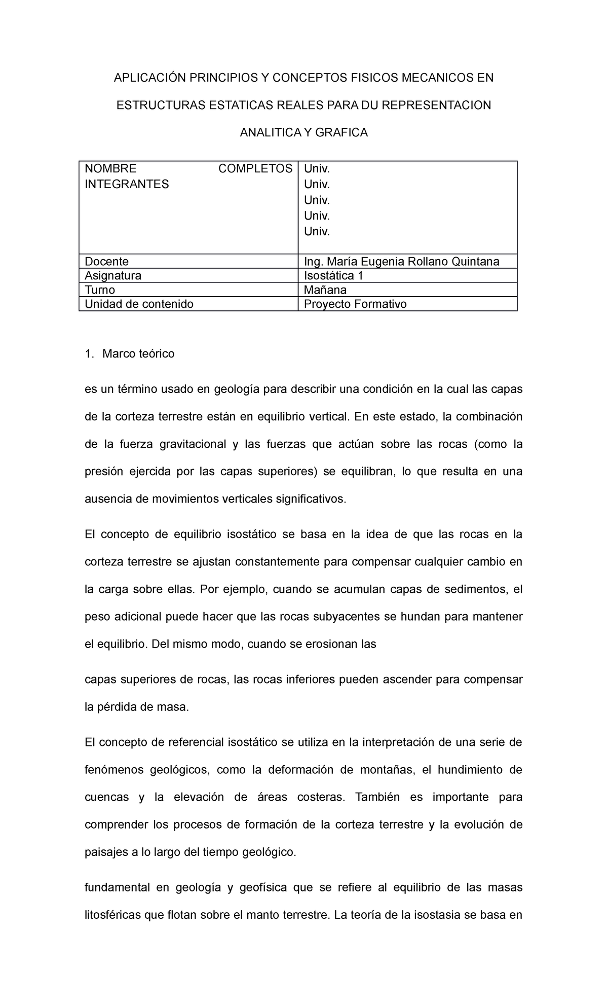 Proyecto 11111-1 - Solución - APLICACIÓN PRINCIPIOS Y CONCEPTOS FISICOS MECANICOS EN ESTRUCTURAS ...