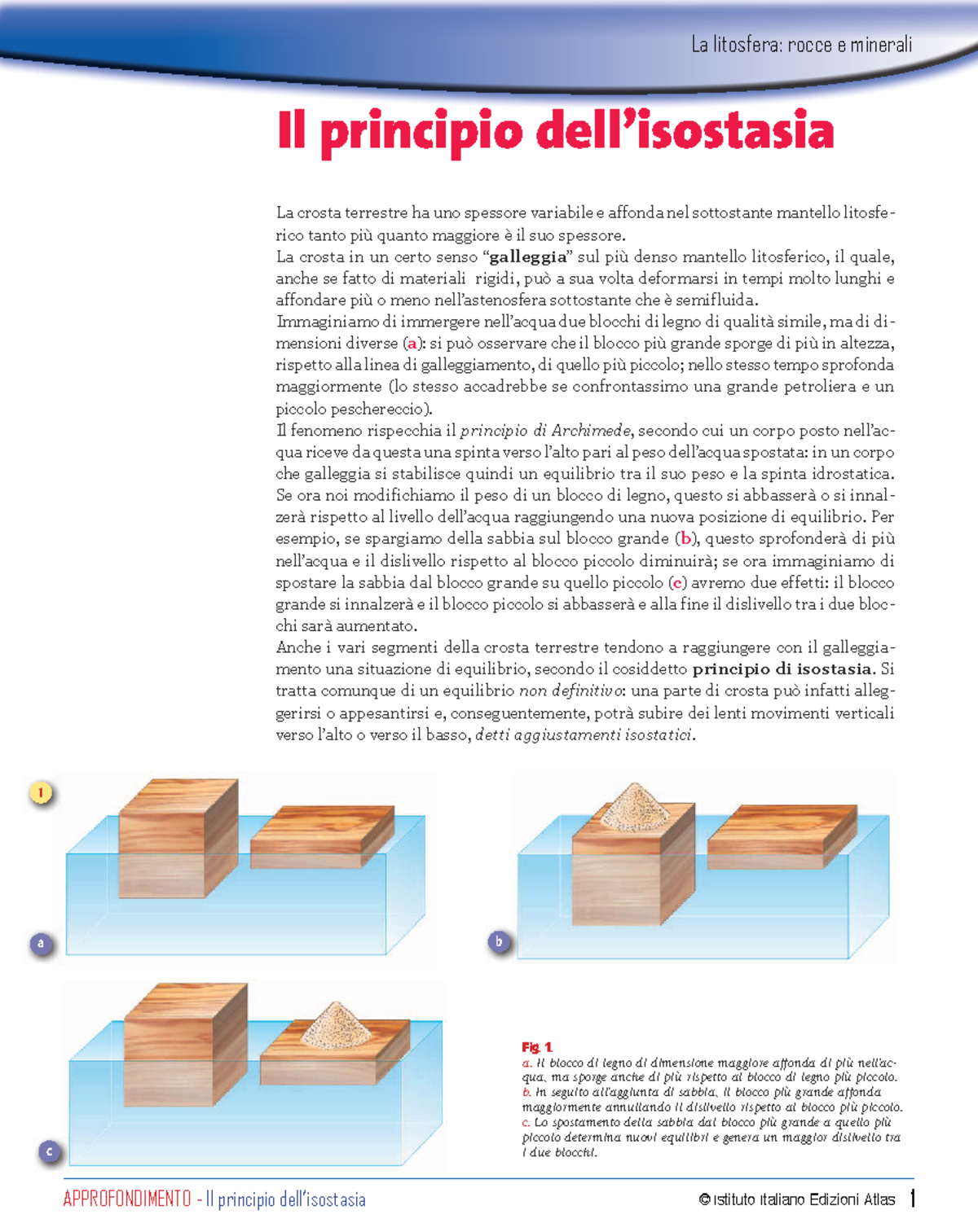 01 Principio isostasia - La litosfera: rocce e minerali Il principio ...
