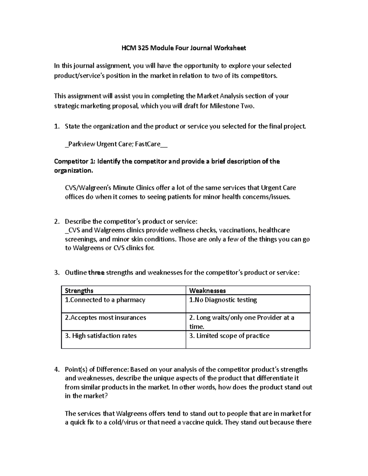 HCM 325 Module Four Journal Worksheet - This assignment will assist you ...