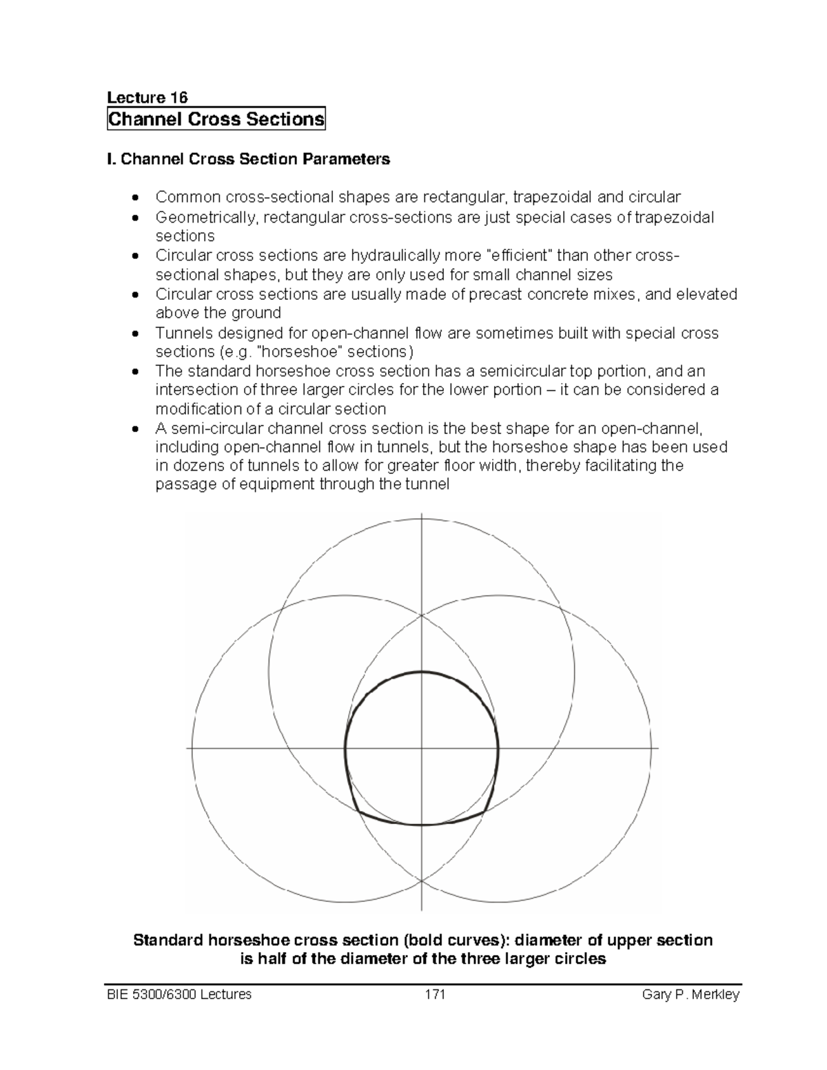 16 channel cross sections - Lecture 16 Channel Cross Sections I ...