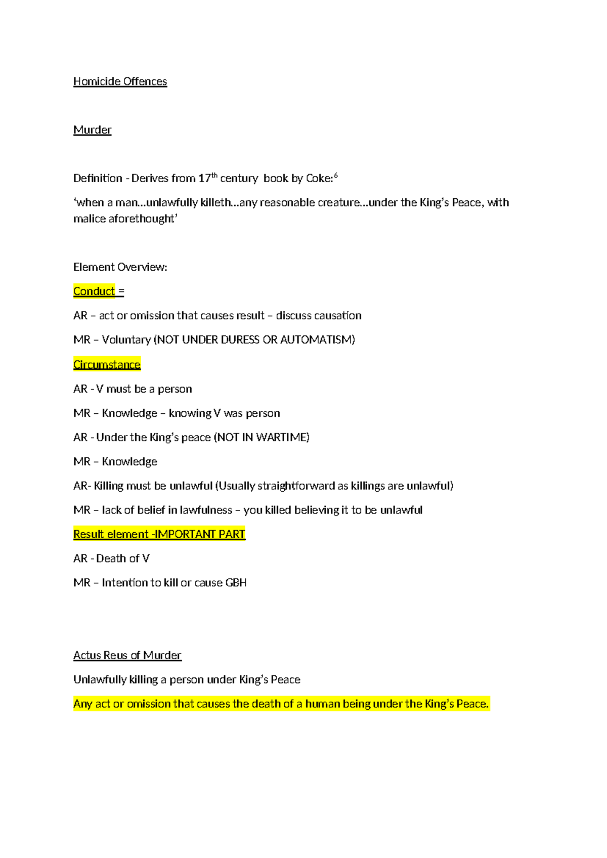 Homicide Offences - Homicide Offences Murder Definition - Derives from ...