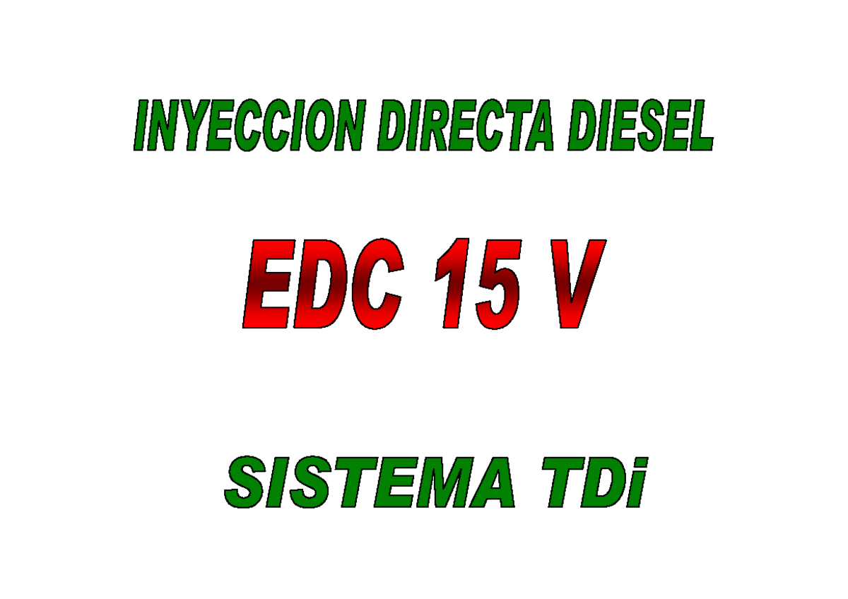Bosch-ve Sistema TDI - tecnica - INDICE El motor Diesel - Studocu