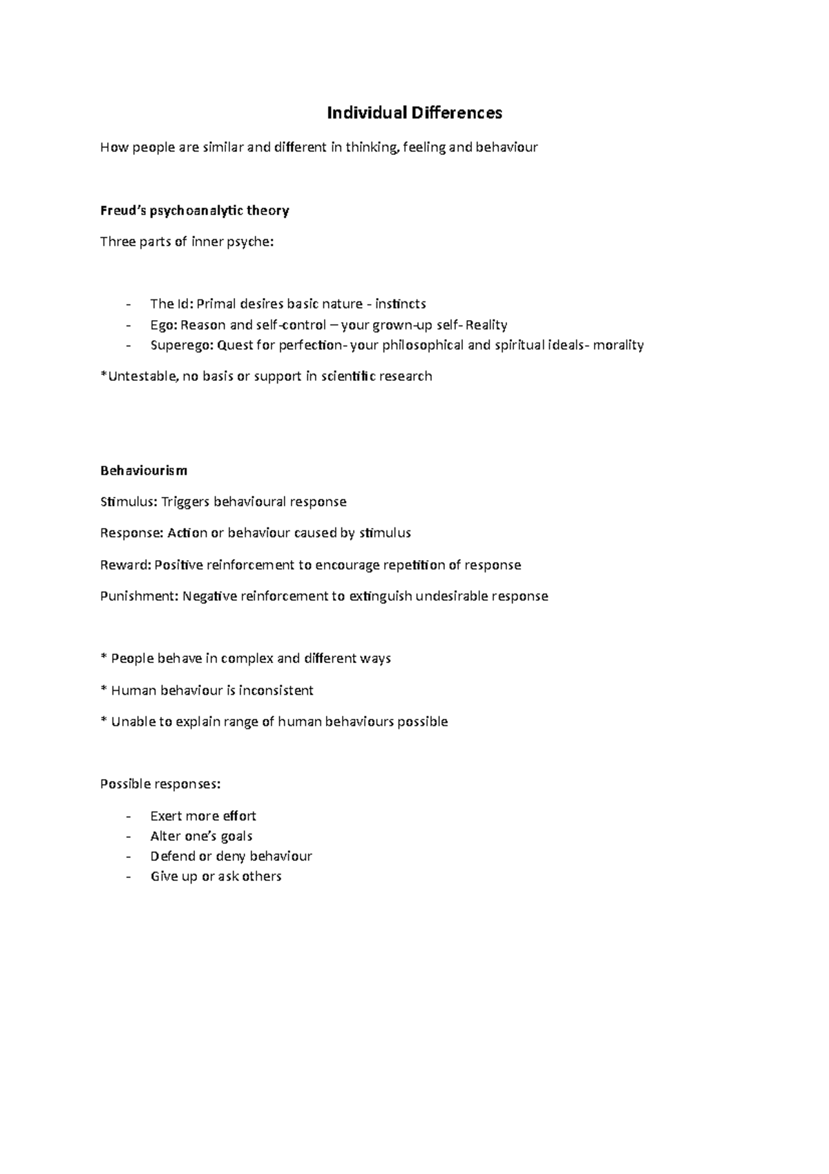 Week 2 Module BUSS2000 - Individual Differences How people are similar ...