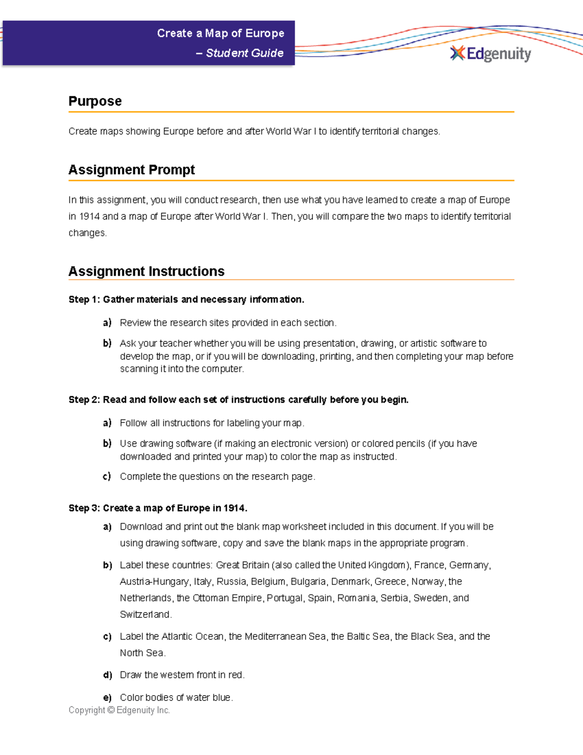 Project-Create a Map-Student Guide - Create a Map of Europe – Student ...