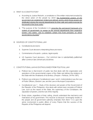 Article VI Study Notes - ARTICLE VI: LEGISLATIVE DEPARTMENT The 1987 ...