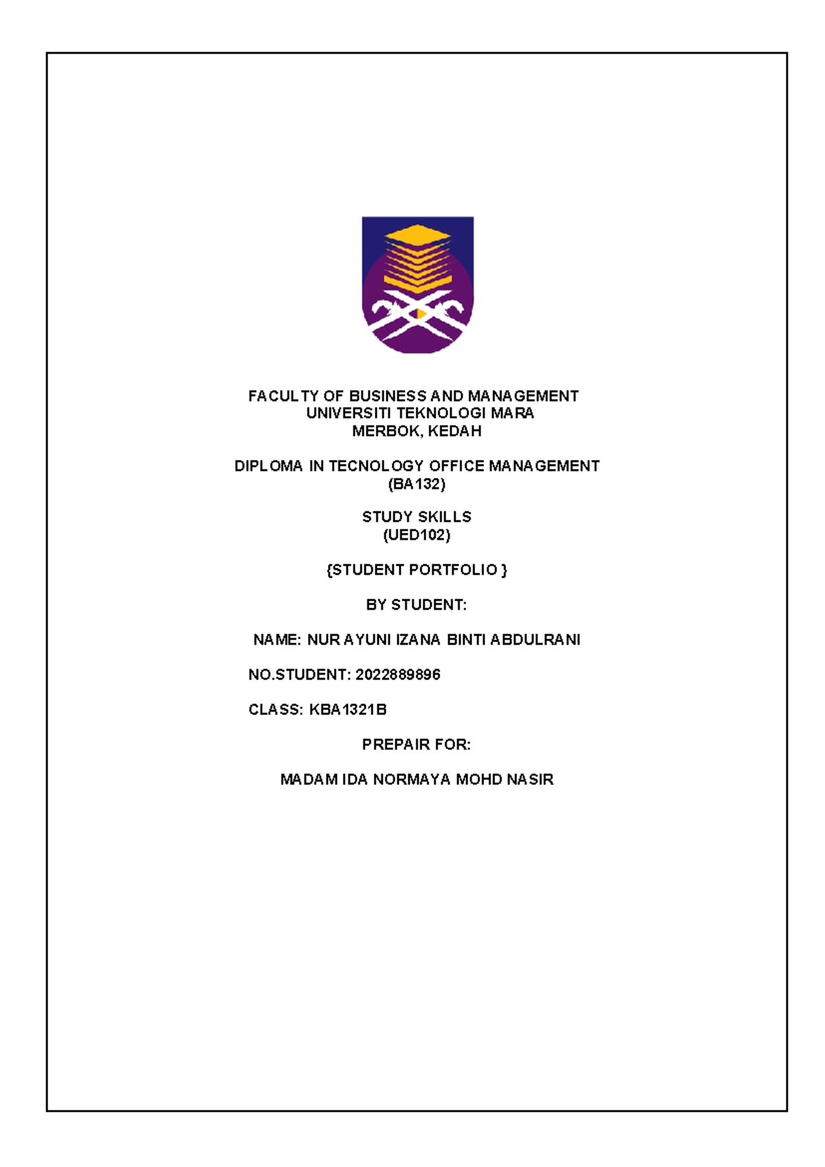 UED102 - for student Ba118 and Ba132 - Study Skills - Dkvd ...