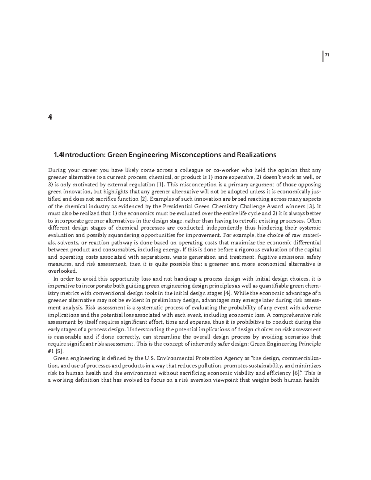 Green engineering misconceptions and realizations - 4 1: Green Engineering Misconceptions and ...