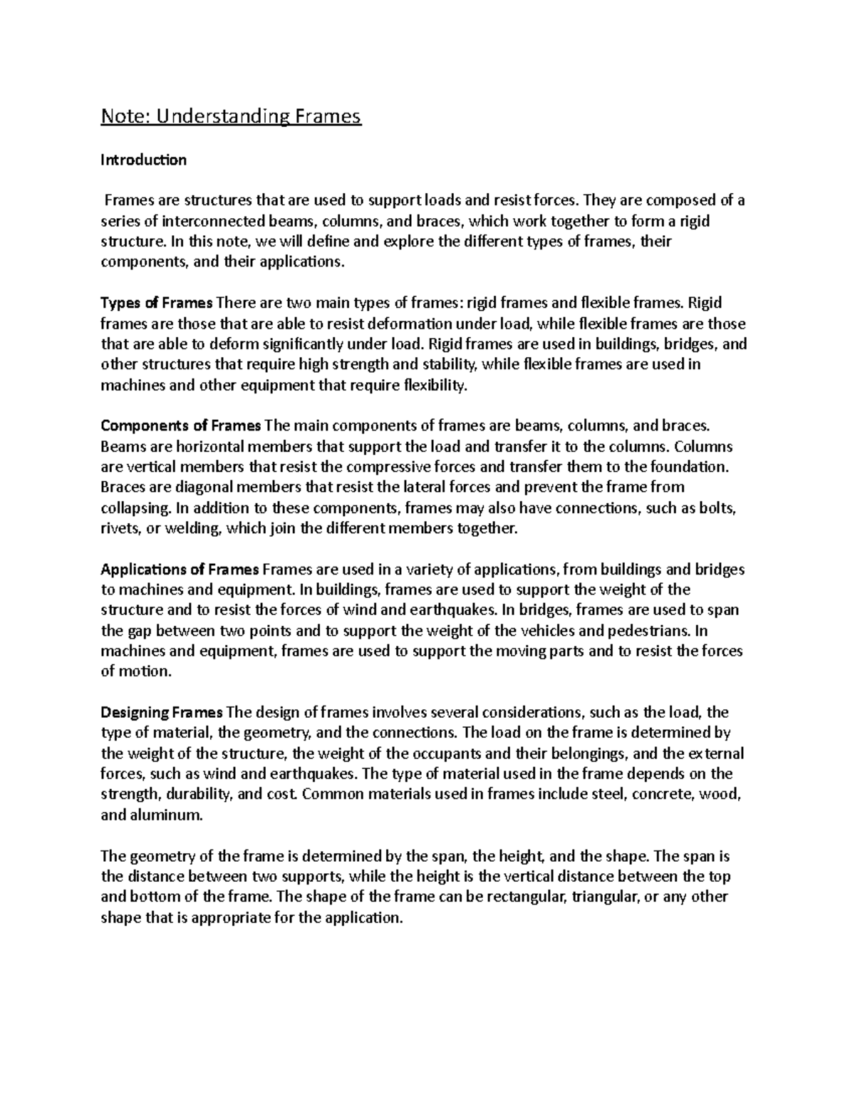 GENG 1110 NOTE 2 - Note: Understanding Frames Introduction Frames are ...