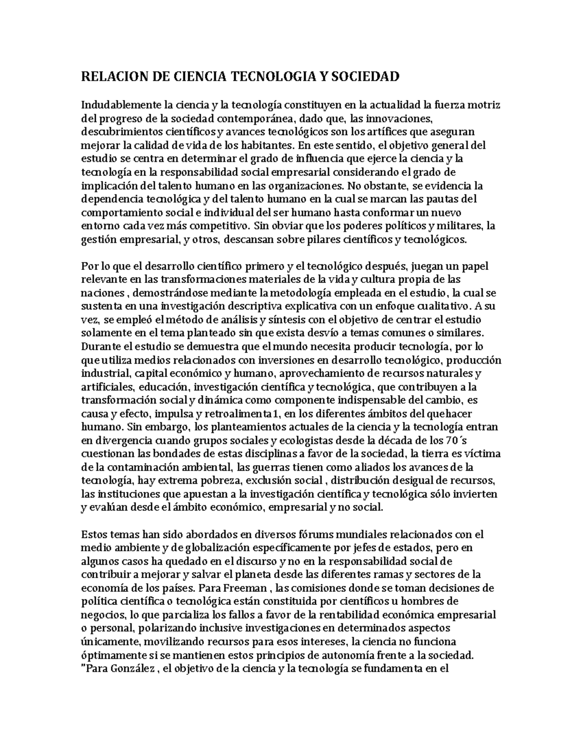 Resumen relacion de ciencia tecnologia y sociedad - RELACION DE CIENCIA ...