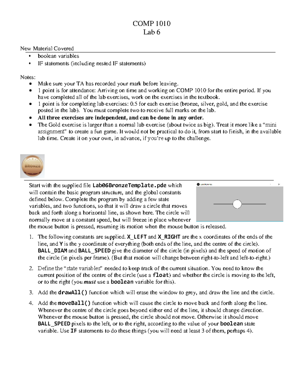 Lab06-COMP1010-Winter 2020 - Warning: TT: undefined function: 32 COMP 1010 Lab 6 New Material ...