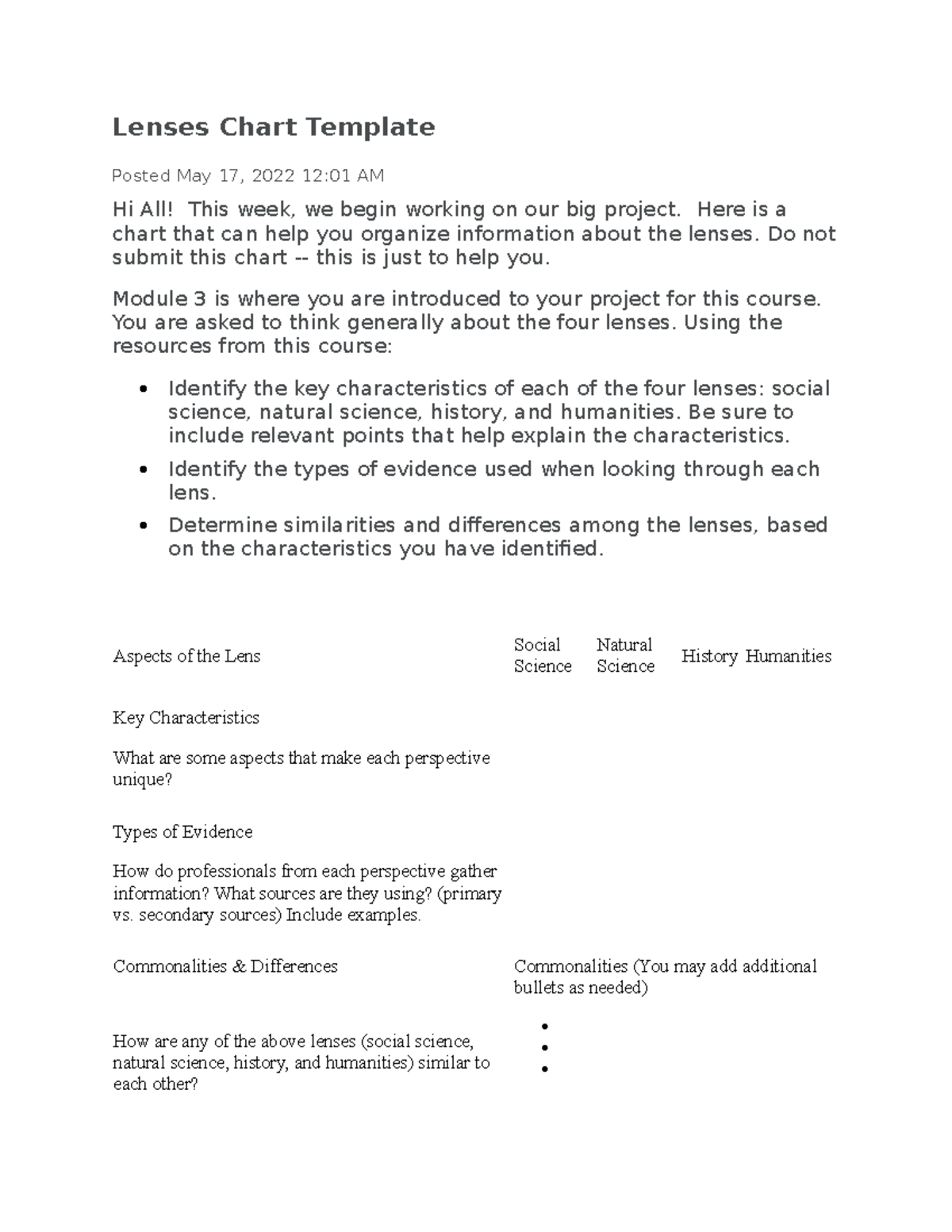 Document - No clue - Lenses Chart Template Posted May 17, 2022 12:01 AM ...