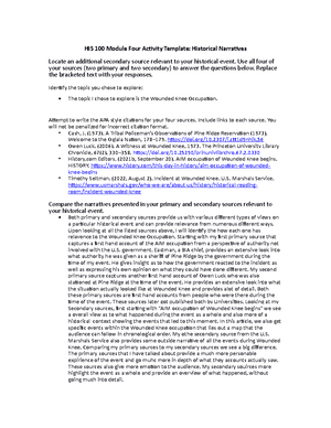 HIS 100 Module Five Historical Interpretations - HIS 100 Module Five ...