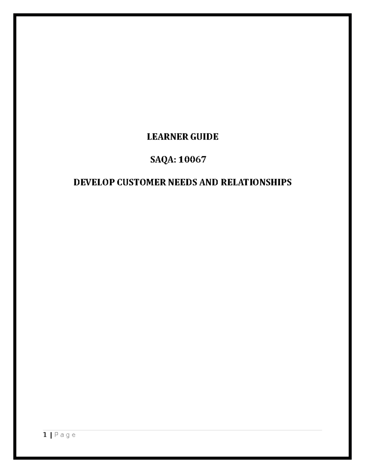 10067 – Learner Guide - generic management - LEARNER GUIDE SAQA: 10067 ...
