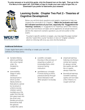 Chapter 10 Learning Guide - C913 - WGU - Studocu