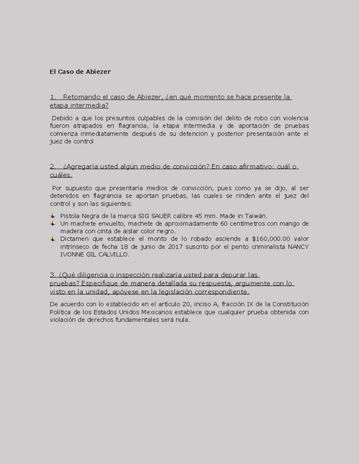 Abiezer - caso practico - El Caso de Abiezer 1. Retomando el caso de ...