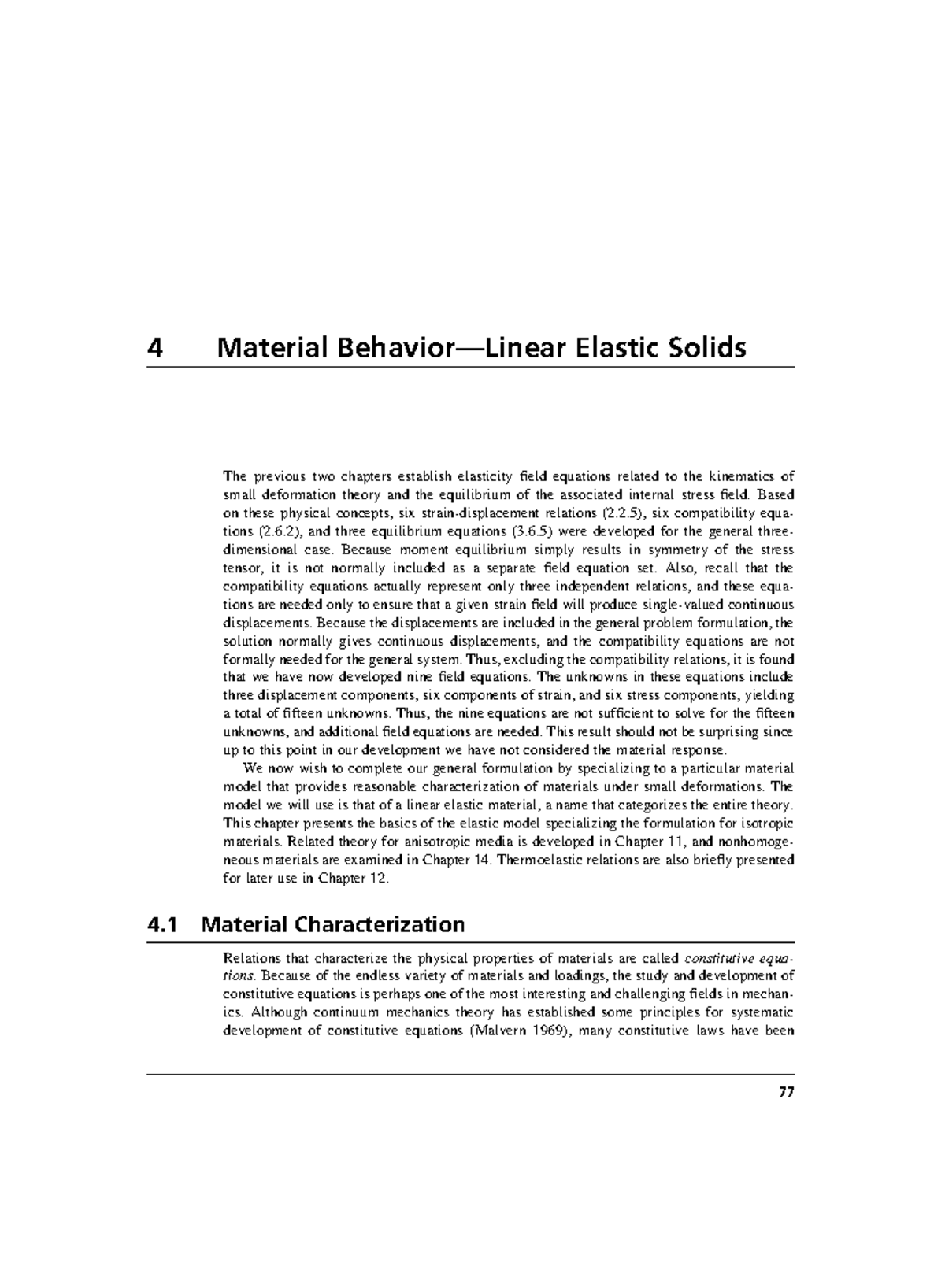 Chapter-4-Material-Behavior-Linear-Elastic-Solids 2009 Elasticity-Second-Edition - 4 Material ...