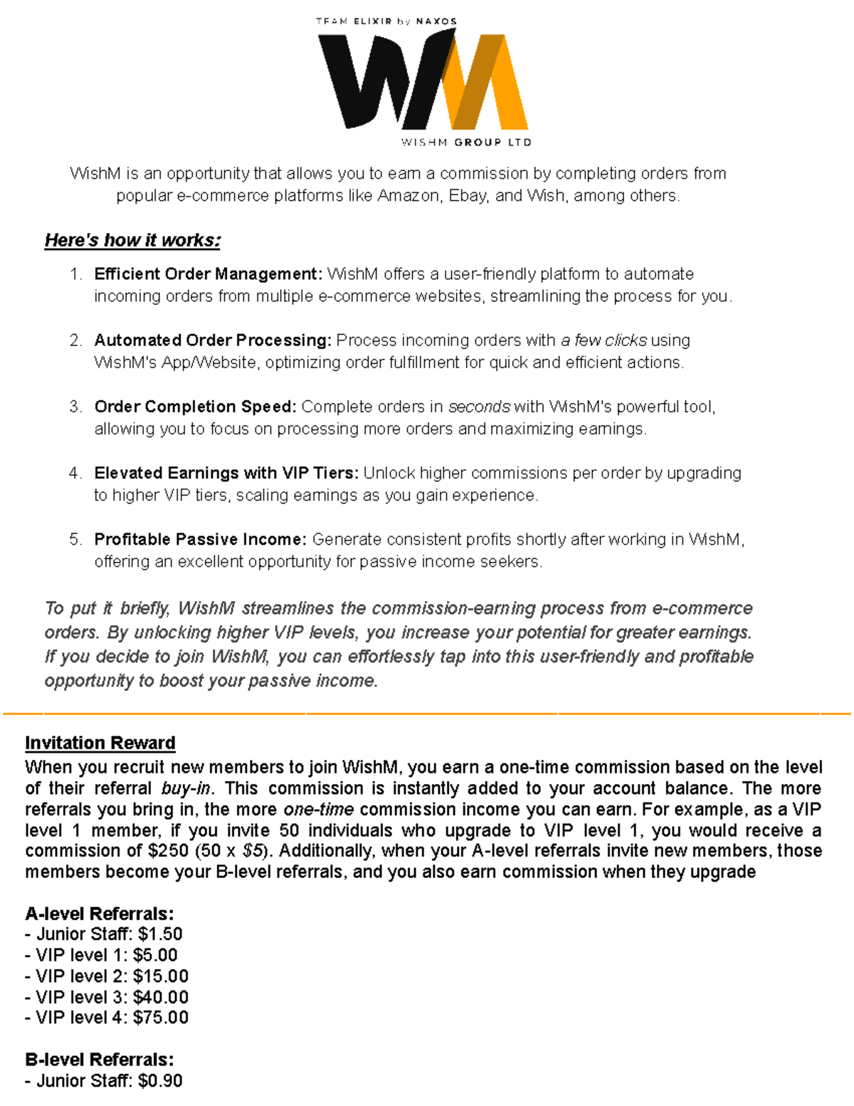 Wish M Team Naxos AIO Info - WishM is an opportunity that allows you to ...