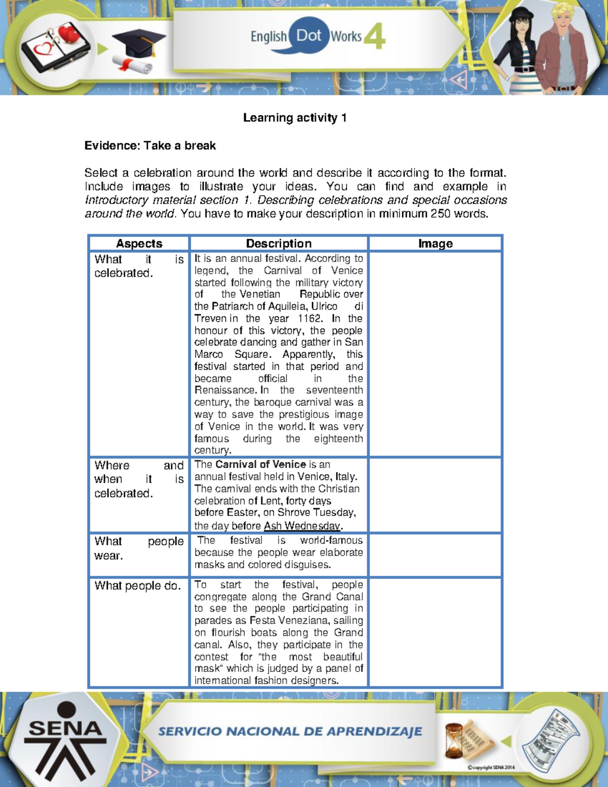 Evidence Take a break AT - Learning activity 1 Evidence: Take a break ...