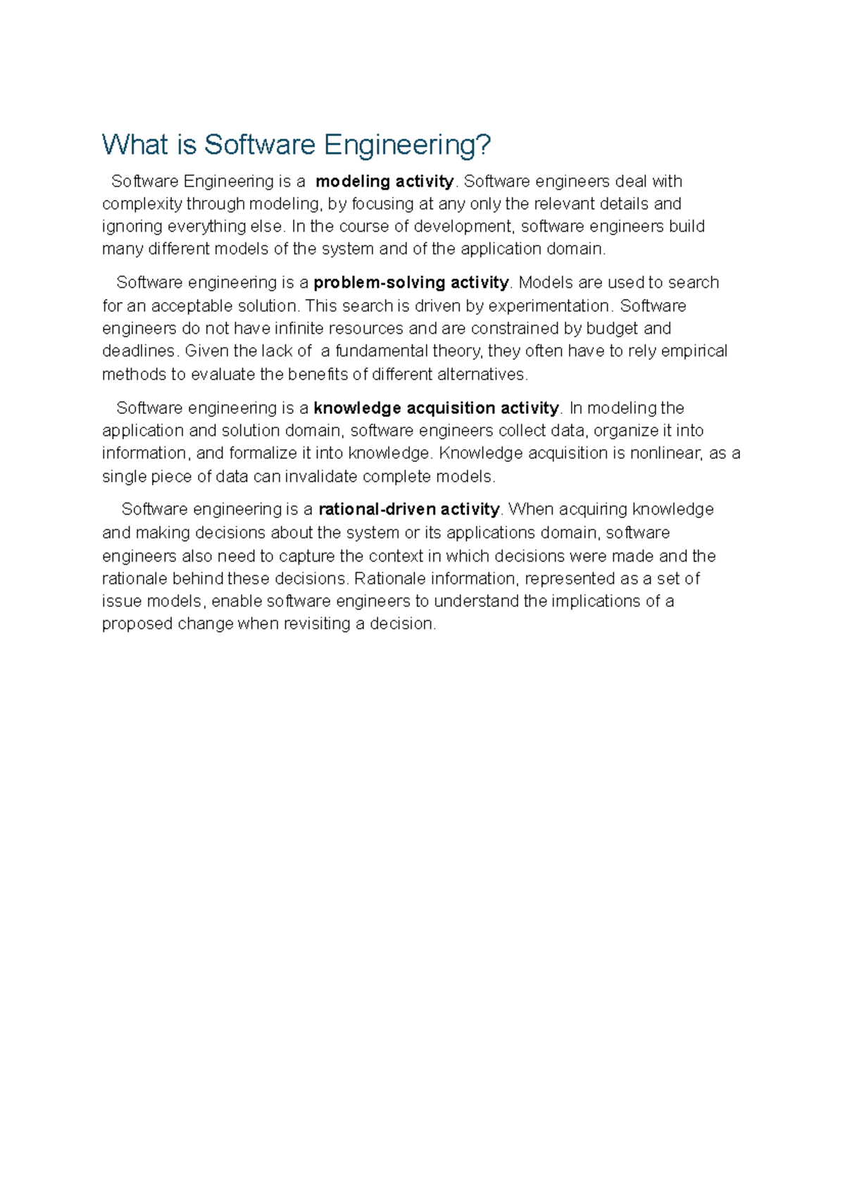 What is Software Engineering - What is Software Engineering? Software ...