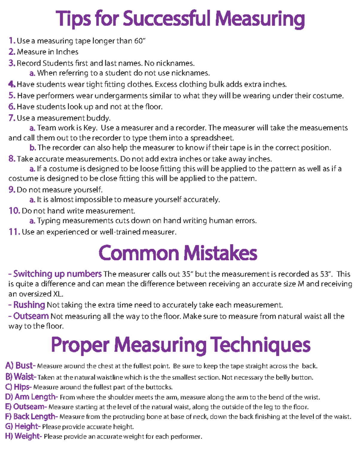 Measuring tips. - Proper Measuring Techniques Common Mistakes Tips for ...