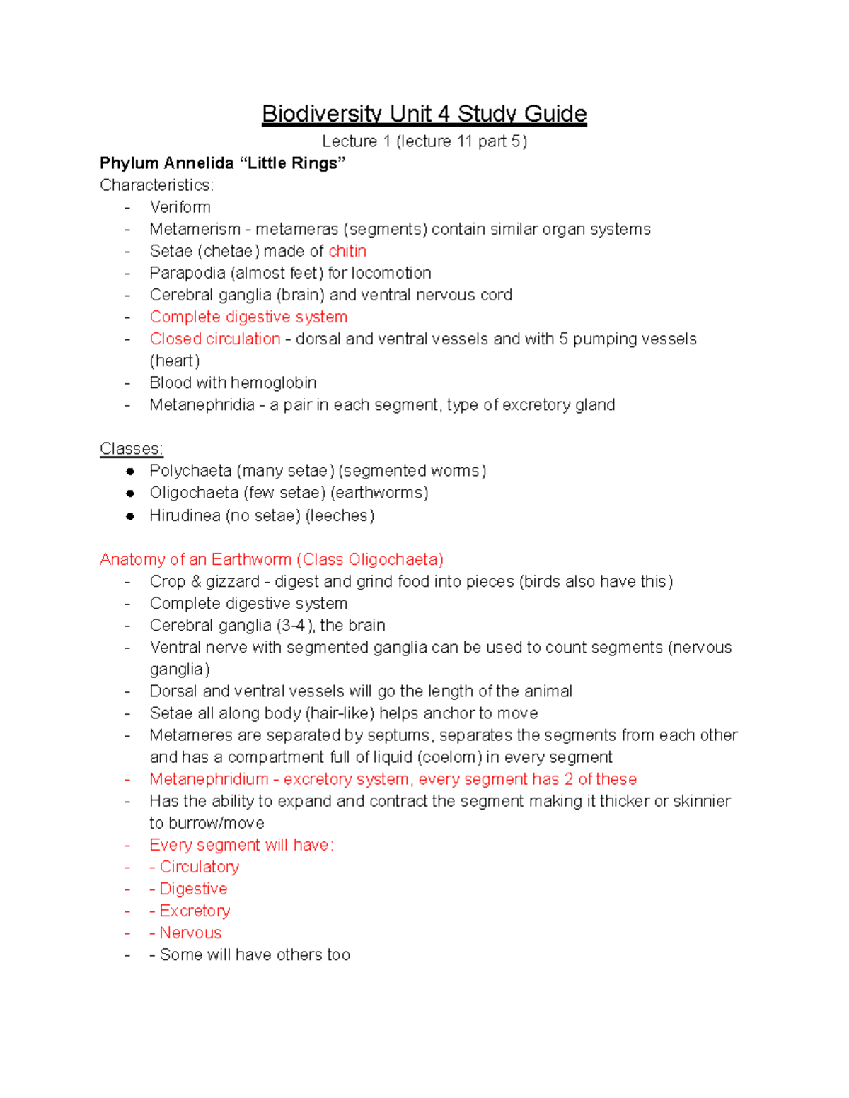 Biodiversity Unit 4 Study Guide - Biodiversity Unit 4 Study Guide ...