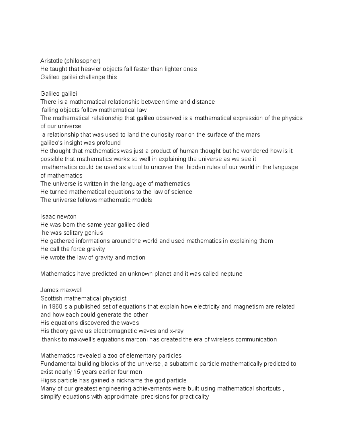 Math 3 - Notes on mathematics and essays - Aristotle (philosopher) He ...